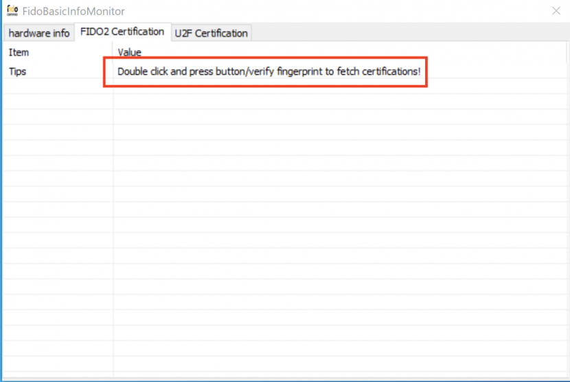 Get Security Key Information – FIDO Security Keys