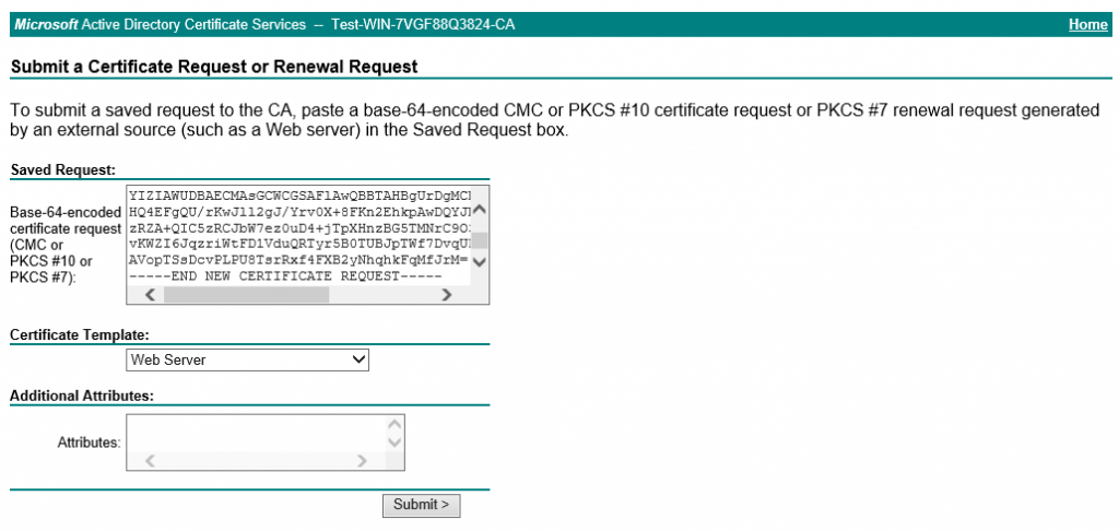 Windows Server CA configuration – FIDO Security Keys