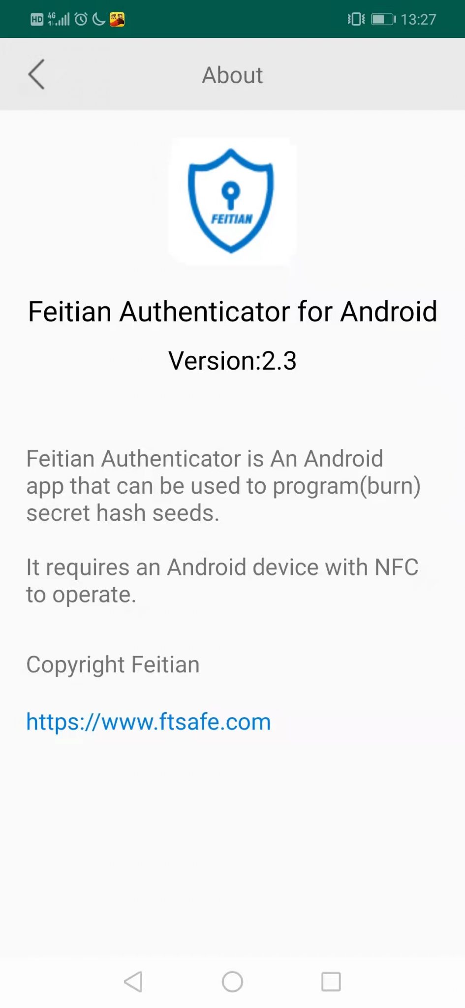 FEITIAN Authenticator Tool for Android OS – FIDO Security Keys